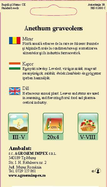 Marar Agrosem 100 gr - Plante aromatice pentru grădină | PlantFarm.ro